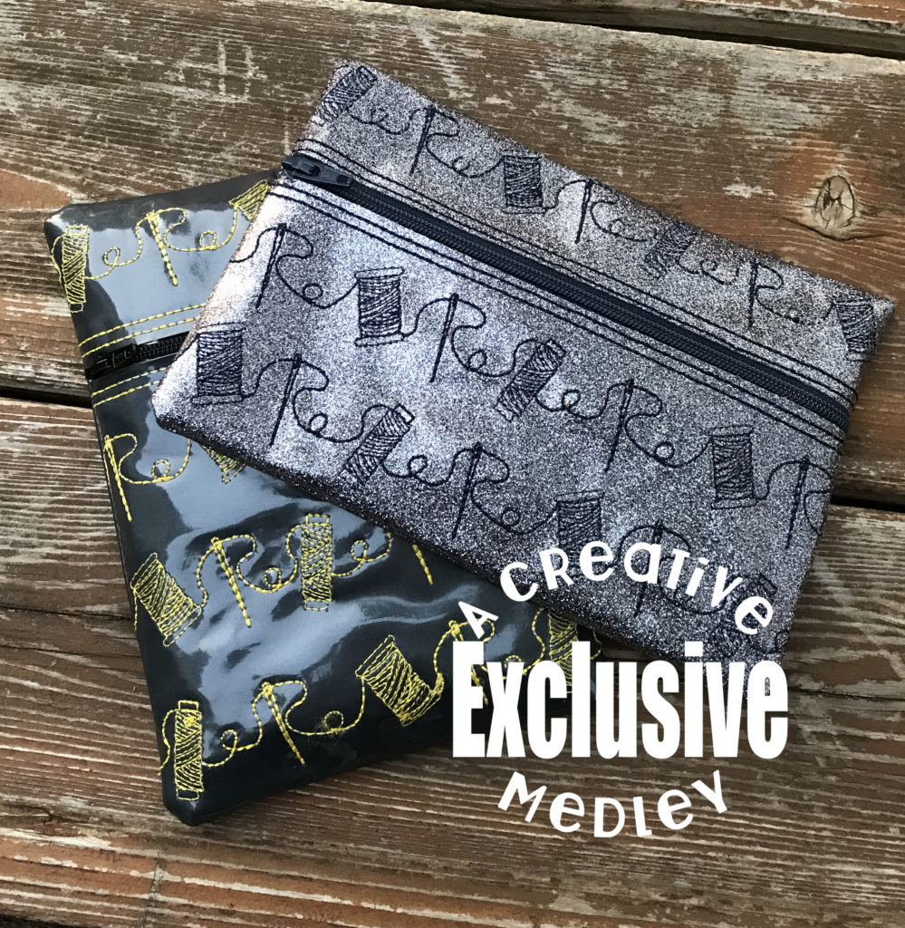 Sewing Motif Zipper Bag In the Hoop – for 5×7 hoops – Horizontal and ...