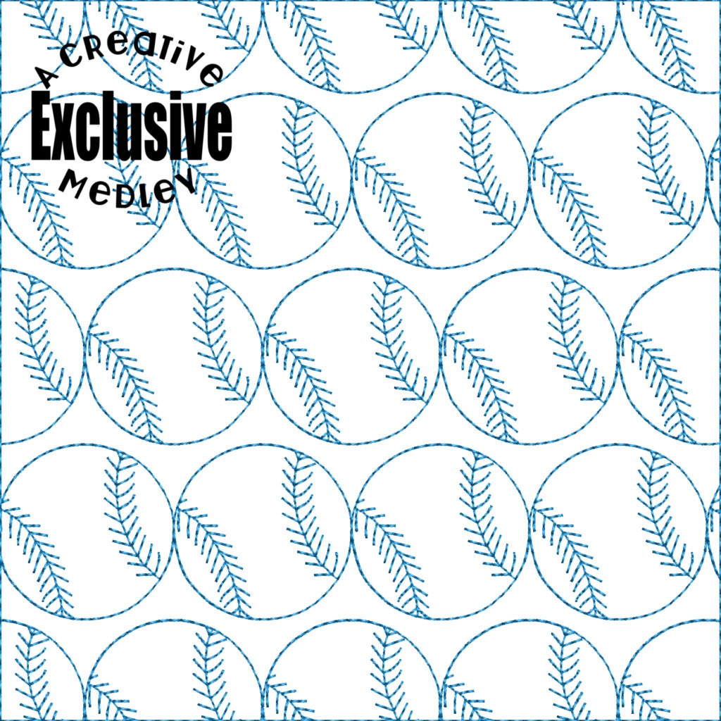 Baseball quilting design – A Creative Medley