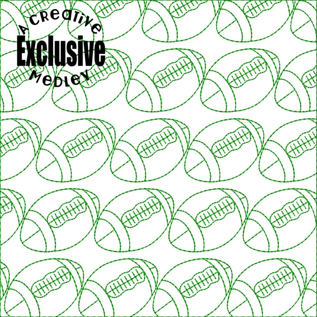 Football quilting design – A Creative Medley